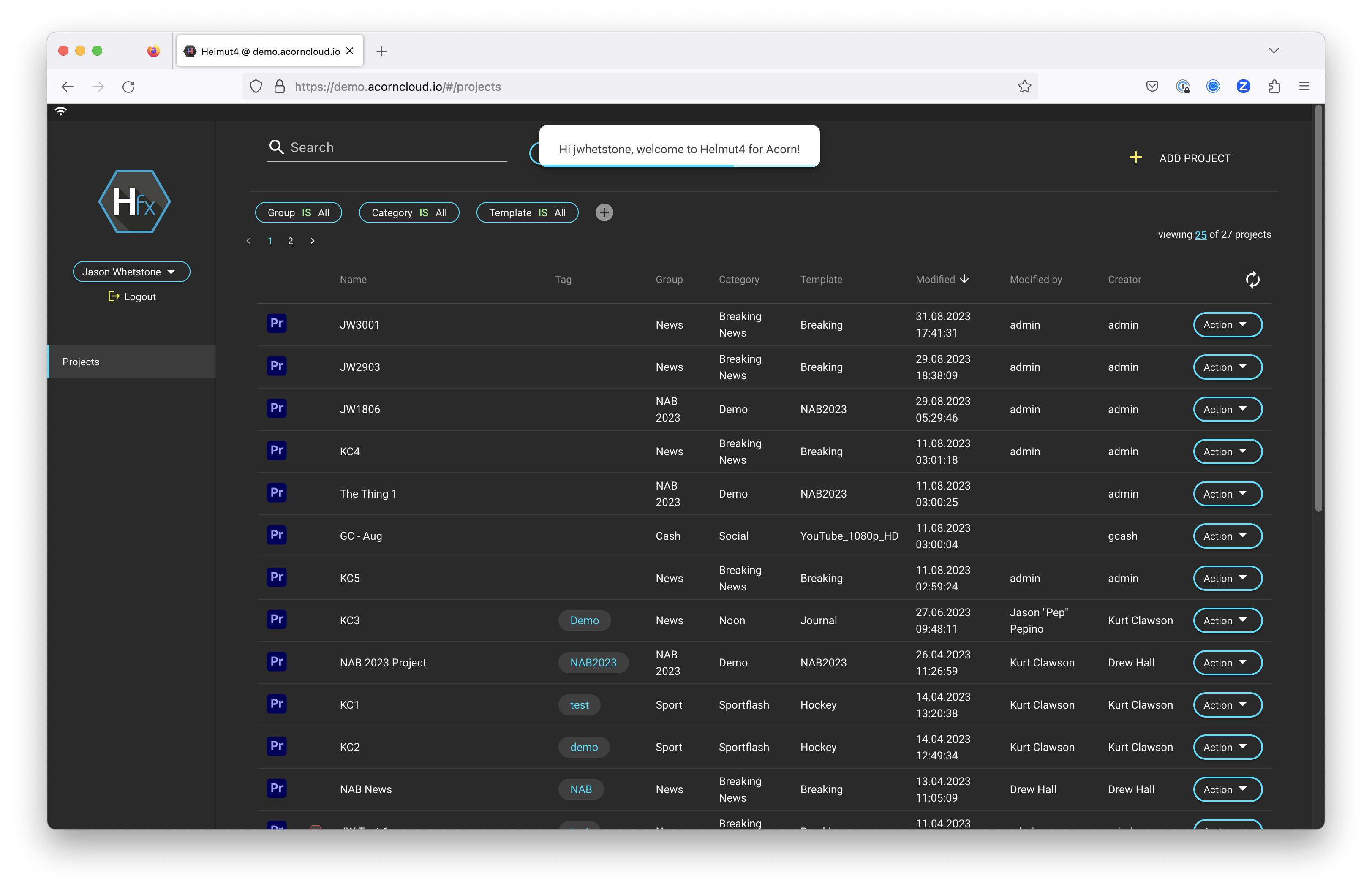 Project Management for Users of CatDV/Helmut4/LucidLink